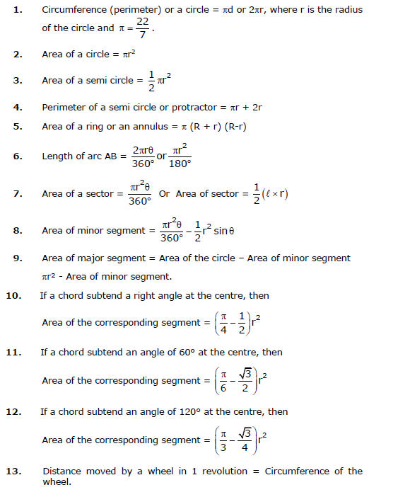 CBSE Class 10 Mathematics Area Related To Circles Notes Set B CBSE Class 10 Mathematics Area Related To Circles Notes Set B